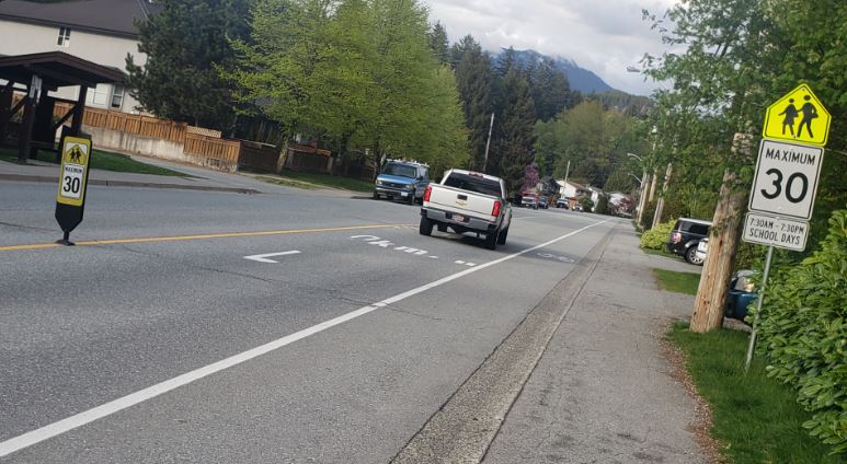 Squamish to Lower Speed Limits Downtown and Darrell Bay Road